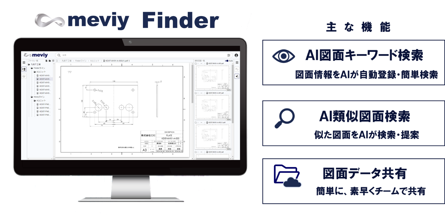 「meviy」機械部品の図面データ検索AI「meviy Finder」を発表 | 株式会社ミスミグループ本社